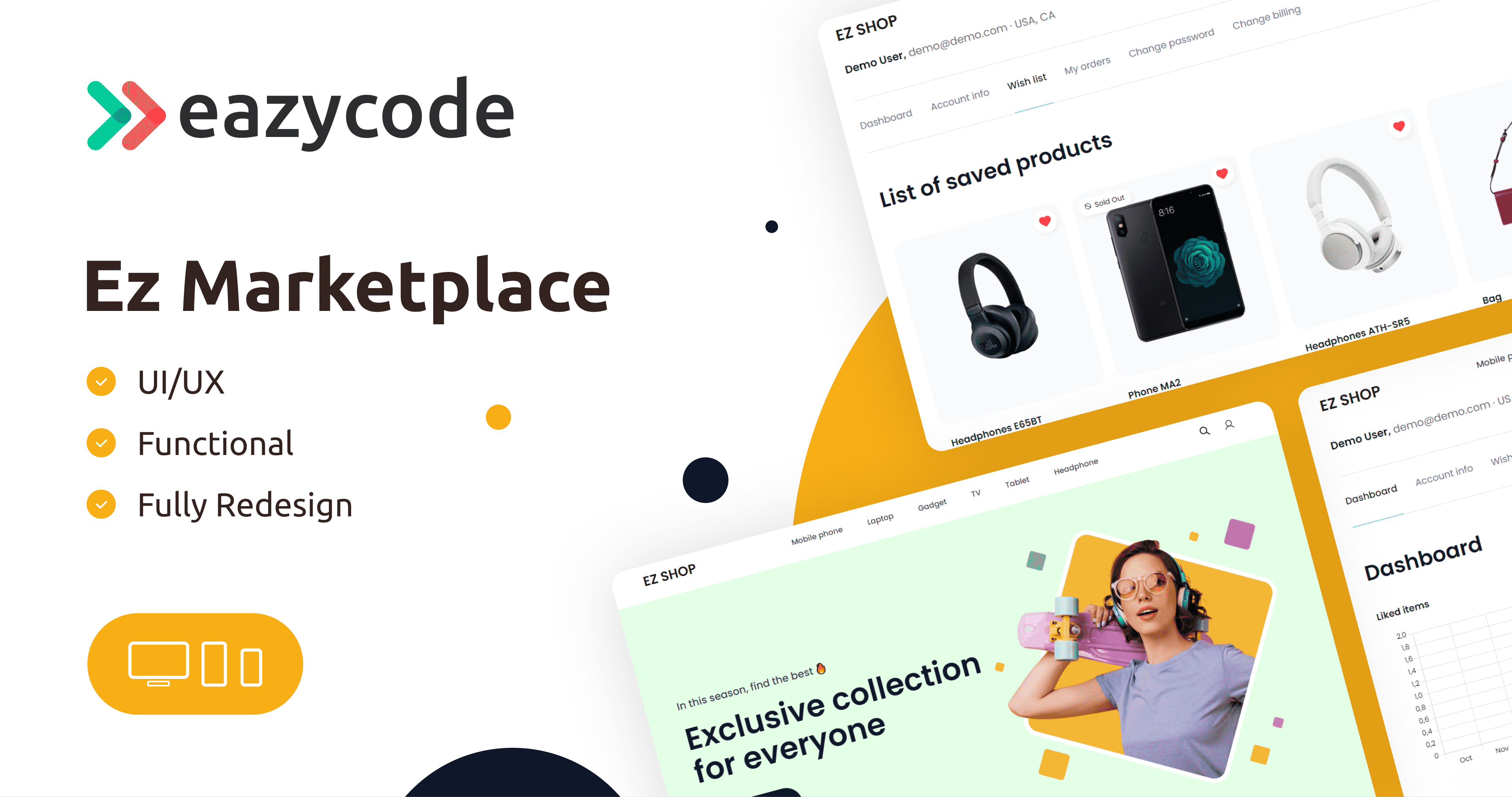 Ez Marketplace - Shop v3.0 template - NoCode Bubble.io Template by EazyCode - NoCode Agency